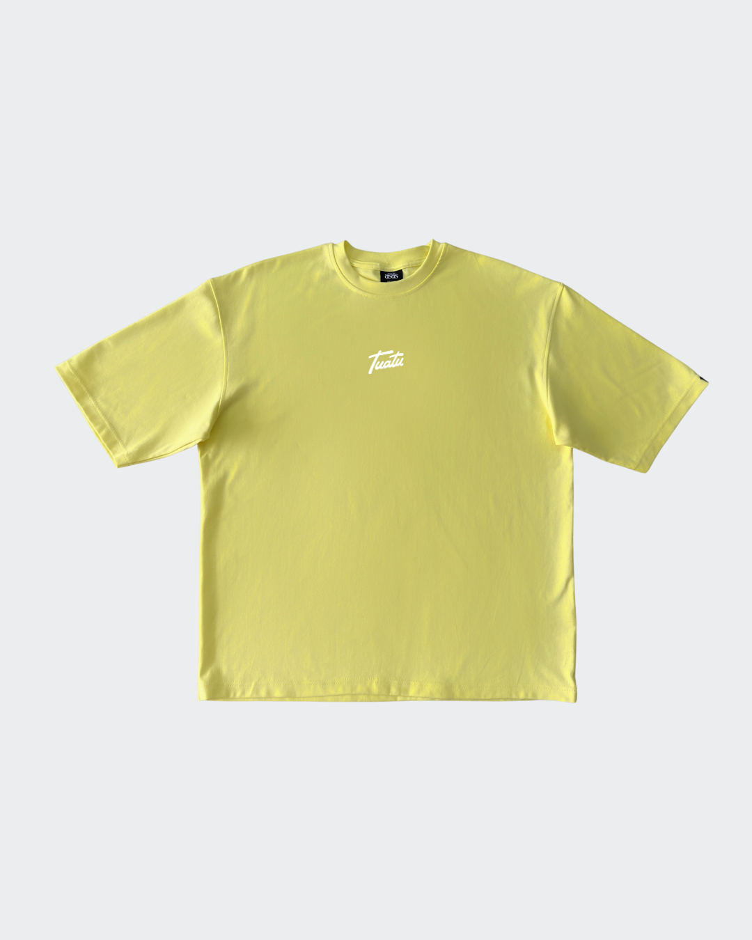 ASAS Box Tee Script Logo in Yellow – TUATU