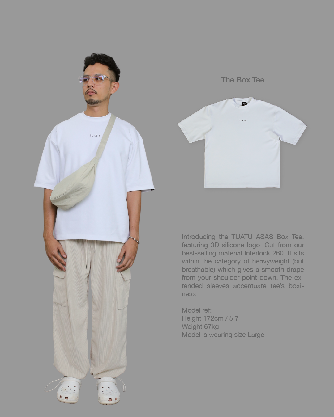 ASAS Box Tee in White – TUATU
